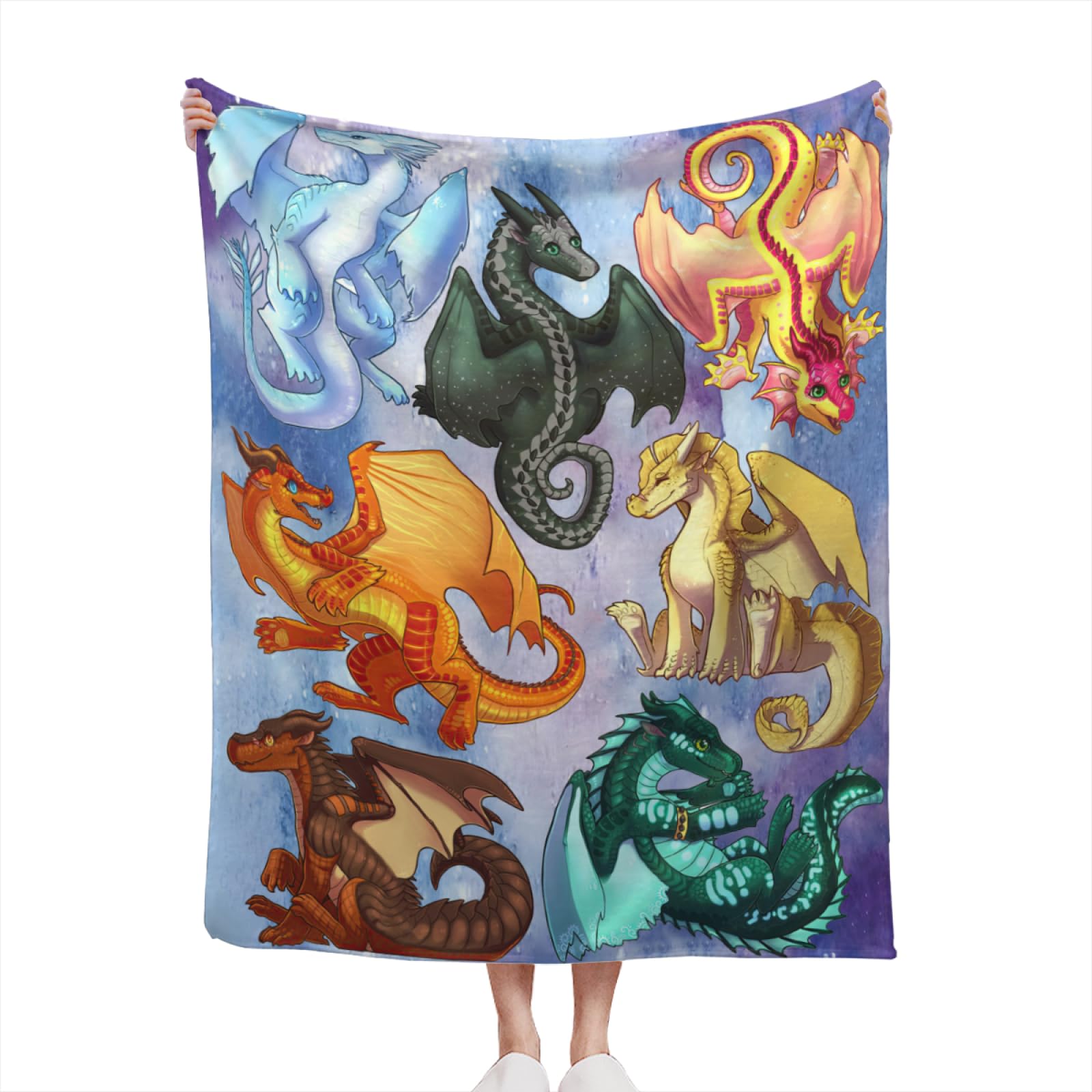 OLMSOL Wings of Fires Blanket Ultra Soft Cozy Merchandise for Art Poster Design Throw Blanket for Any Dragons Fans 40"x50"