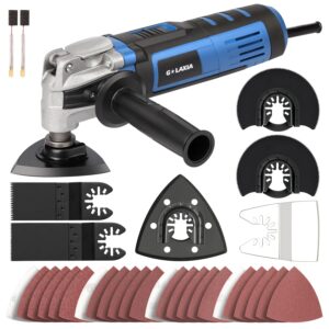 g laxia oscillating tool, 3.5a oscillating multi tool with with 4° oscillation angle, 31 piece accessories scraping, grinding, sanding, cutting