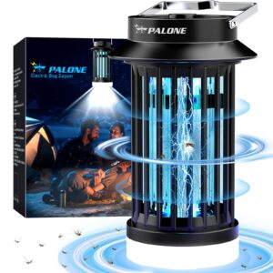 palone bug zapper for outdoor indoor, mosquito zapper rechargeable fly killer, portable electric fly traps, mosquito killer, insect pest control with led light for backyard, patio, camping, fishing