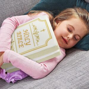 Yelakey Bible Pillow Book Plush That Opens Christian Holy Bible Stuff Religious Party Favors Gifts for Kids for Christening Easter