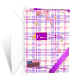 Prime Greetings Happy Birthday Card For Granddaughter, Made in America, Eco-Friendly, Thick Card Stock with Premium Envelope 5in x 7.75in, Packaged in Protective Mailer