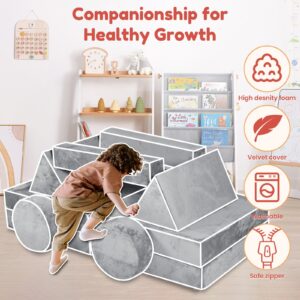 Kids Couch Sofa, 2024 Newest 16 PCS Modular Kids Play Couch 500+DIY Creative Toddler Couch, Freely Removable Baby Couch for Toddler Couch for Playroom Classroom Kids Room