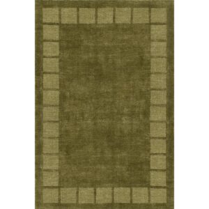 Rugs USA x Arvin Olano Petra High-Low Wool-Blend Area Rug, 6x9, Verdant Green