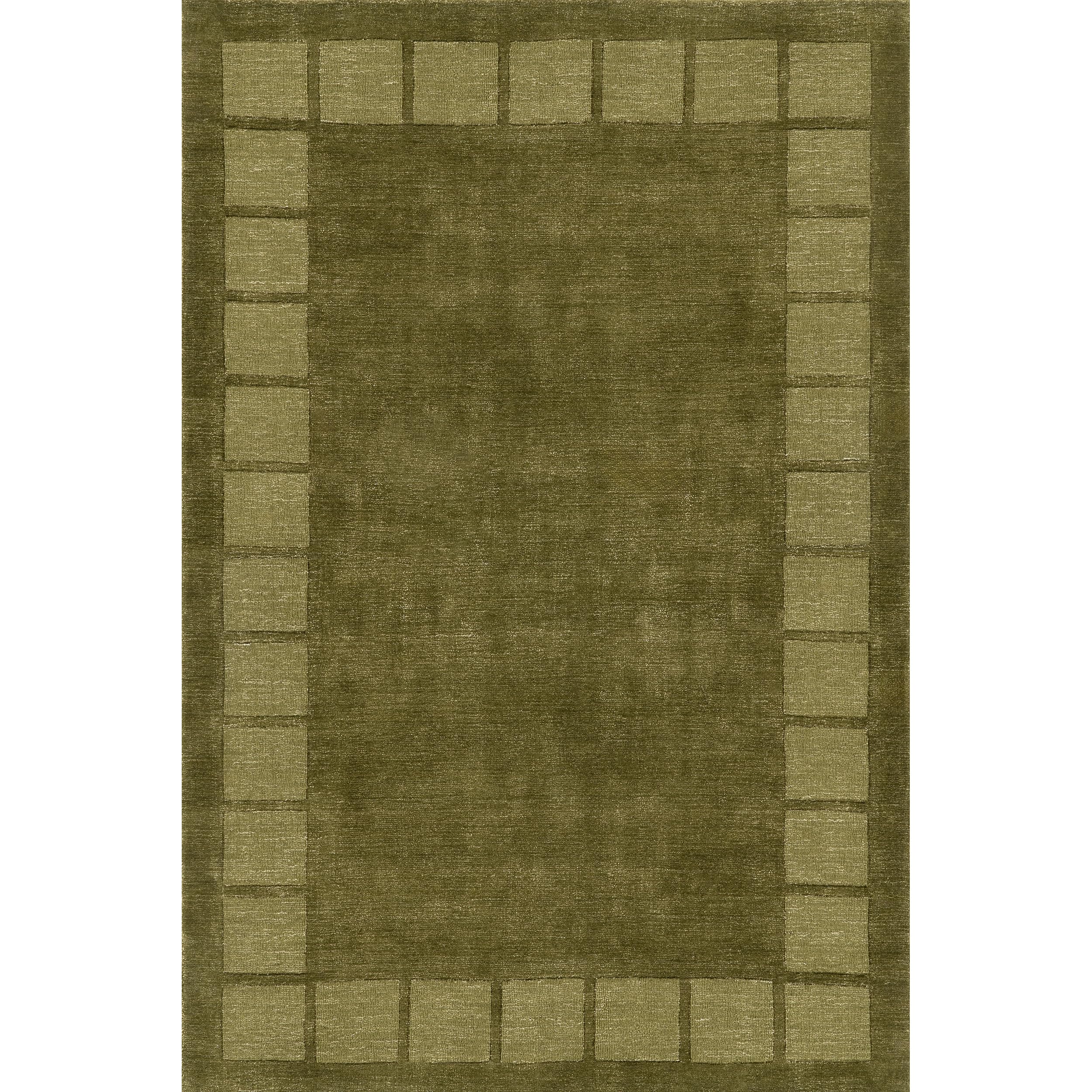 Rugs USA x Arvin Olano Petra High-Low Wool-Blend Area Rug, 6x9, Verdant Green