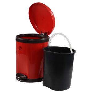 Nesmilers 2.1 Gallons Garbage Can with Step Pedal, Small Trash Can with Lid