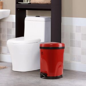 Nesmilers 2.1 Gallons Garbage Can with Step Pedal, Small Trash Can with Lid