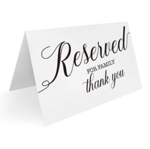 20 pack reserved signs for wedding, 4x6 inch reserved table signs, minimalist table place cards for wedding, restaurants, parties, receptions, events, table setting cards -rs04