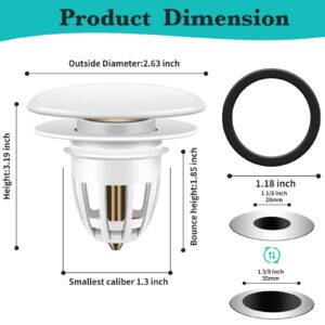 Sink Drain Strainer, ZMyHeart Drain Hair Catcher, Bathroom Universal Basin Sink Drain Stopper, Anti-Clogging, Bathtub Sink Stopper for 1.04~1.97 inch Drain Hole (Satellite Type)