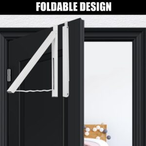 NEEGLEN Foldable Over Door Hanger - Over The Door Clothes Drying Rack - Space-Saving Over Door Organizer for Travel Bathrooms,Dorm Rooms Coat Towel Rack-1Pack