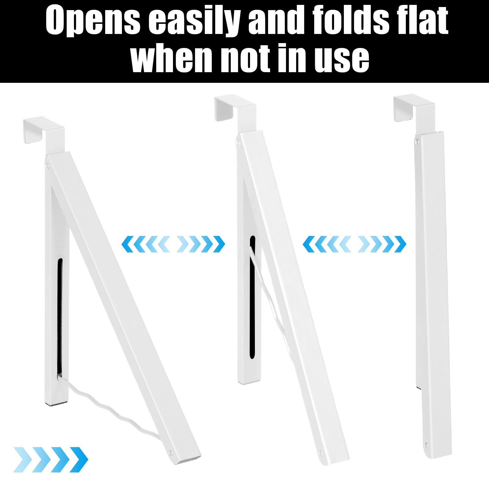 NEEGLEN Foldable Over Door Hanger - Over The Door Clothes Drying Rack - Space-Saving Over Door Organizer for Travel Bathrooms,Dorm Rooms Coat Towel Rack-1Pack