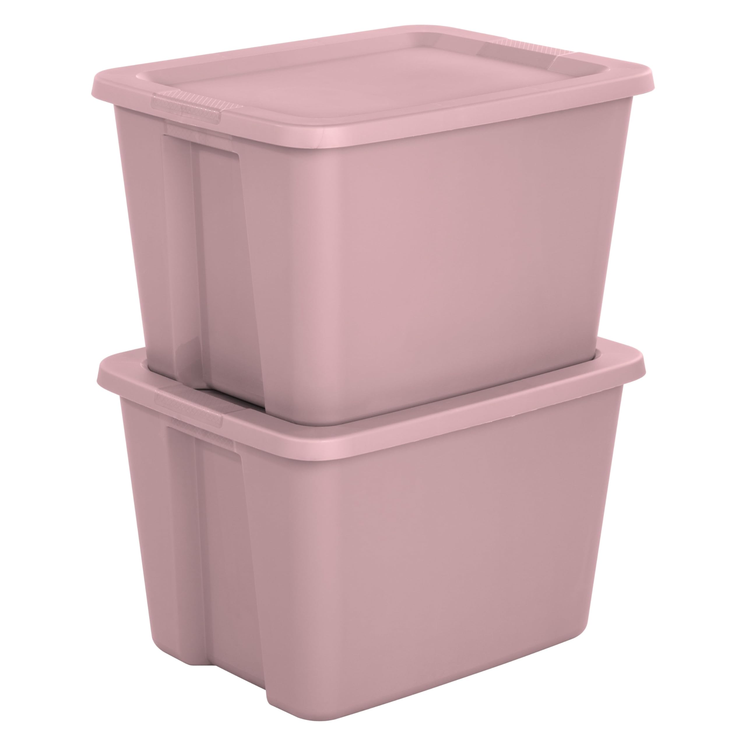 AYOYZ 18 Gallon Tote Box Plastic, Blush Pink