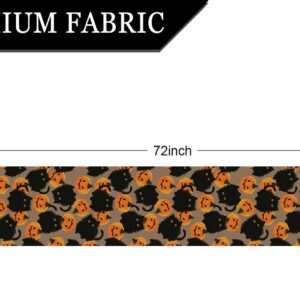 Halloween Table Runner Black Cat Pumpkins Seasonal Kitchen Dining Table Home Outdoor Party Decorations 13x72 Inch