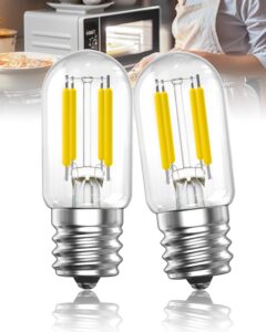 tobebright microwave light bulbs under hood 4w 120v - 400lm e17 led under hood appliance bulb 40w equivalent - non-dimmable daylight 6000k use for oven,refrigerator,range hood,stove, 2pcs