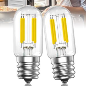 TobeBright Microwave Light Bulbs Under Hood 4W 120V - 400LM E17 LED Under Hood Appliance Bulb 40W Equivalent - Non-Dimmable Daylight 6000K Use for Oven,Refrigerator,Range Hood,Stove, 2pcs