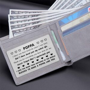 Yobent Poppa Card for Men, Best Poppa Birthday Christmas Gifts, Thank You Appreciation Present for Poppa