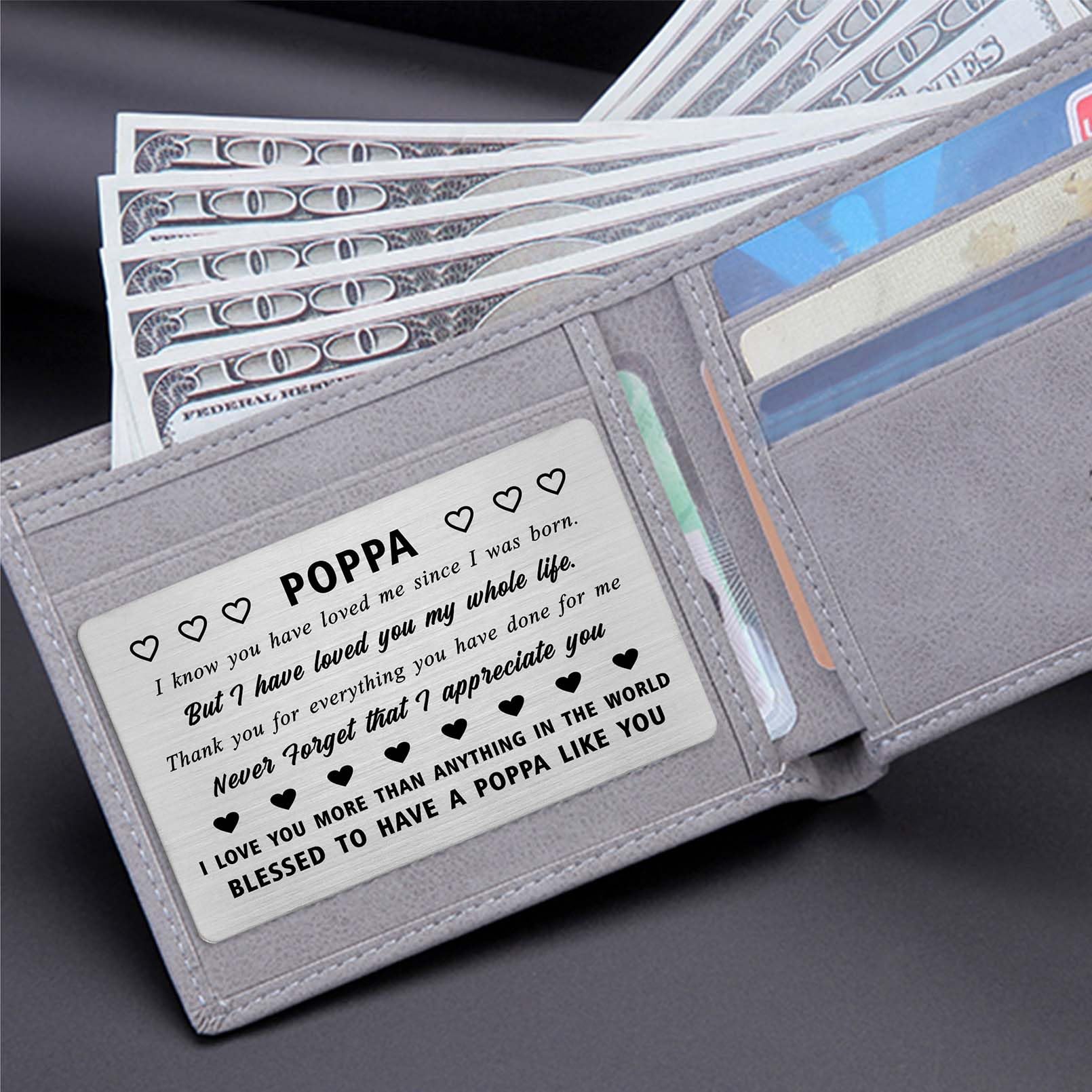 Yobent Poppa Card for Men, Best Poppa Birthday Christmas Gifts, Thank You Appreciation Present for Poppa