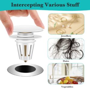 Sink Drain Strainer, ZMyHeart Drain Hair Catcher, Bathroom Universal Basin Sink Drain Stopper, Anti-Clogging, Bathtub Sink Stopper for 1.04~1.97 inch Drain Hole (Bullet Type)