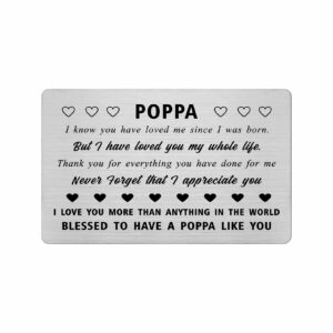 yobent poppa card for men, best poppa birthday christmas gifts, thank you appreciation present for poppa