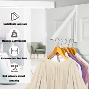 NEEGLEN Foldable Over Door Hanger - Over The Door Clothes Drying Rack - Space-Saving Over Door Organizer for Travel Bathrooms,Dorm Rooms Coat Towel Rack-1Pack