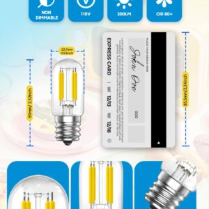 TobeBright Microwave Light Bulbs Under Hood 4W 120V - 400LM E17 LED Under Hood Appliance Bulb 40W Equivalent - Non-Dimmable Daylight 6000K Use for Oven,Refrigerator,Range Hood,Stove, 2pcs