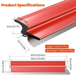 24-Inch Skimming Blade, TOOVEM Drywall Tools Aluminum Housings, Stainless Steel Skim Coating Blade Knockdown Texture Knife, Precision 0.35mm Ergonomic Aluminum Blade Profile for Drywall Repair