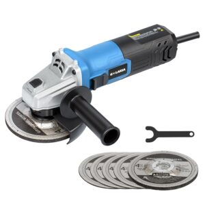 G LAXIA Angle Grinder，4 Amp Electric Grinder Tool with Grinding and Cutting Wheels, Auxiliary Handle for Cutting, Grinding, Polishing and Rust Removal