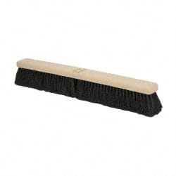 pro source bolt-on style push broom head: black polypropylene bristles, 24" wide