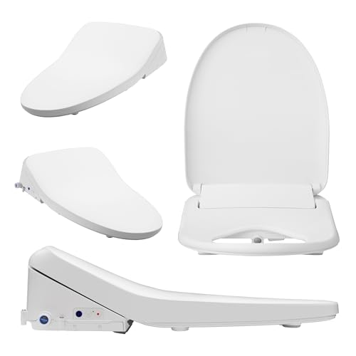 Bio Bidet BB1200 Smart Bidet Toilet App-Enabled iOS & Android Warm Water with Air Dryer, Heated Seat with Slow Close Lid, Remote Control, Elongated, White