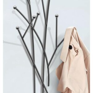 NOLLAM Coat Hooks Coat Hanger Wall Mount Metal Vertical Tree Branch Hat Rack Modern Wall Coat Tree Floating Coat Hook for Entryway Bedroom Bag Hat Rack, 80x31x14cm, Gold