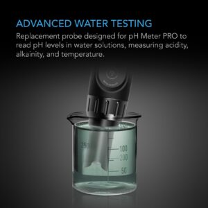 AC Infinity Replacement Probe for pH Meter PRO Kit, Measures Acidity, Alkalinity, and Temperature with ±0.01 pH Accuracy, for Water Hydroponics Plants, Gardening, Aquariums, Swimming Pools