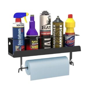 svteli wall-mounted spray bottle holder, paint rack, spray can holder, aerosol can holder, paper towel holder，sprays holder