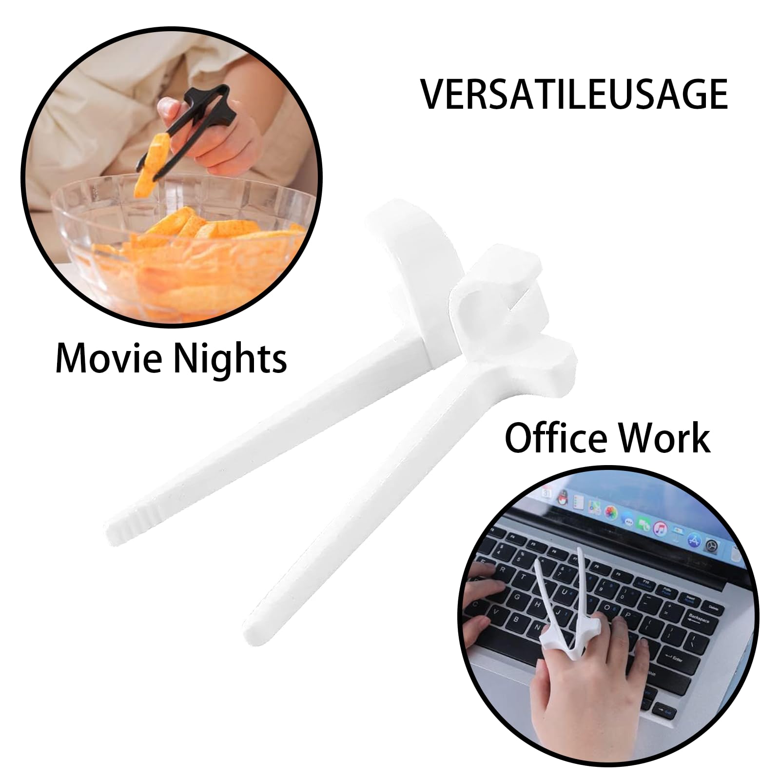 6 PCS & 4 COLORS!Gamer Finger Chopsticks,Snacking Innovation,Finger Chopsticks For Snacking,Gaming Snack Solution,Your Keyword for Seamless Snacking Fun!