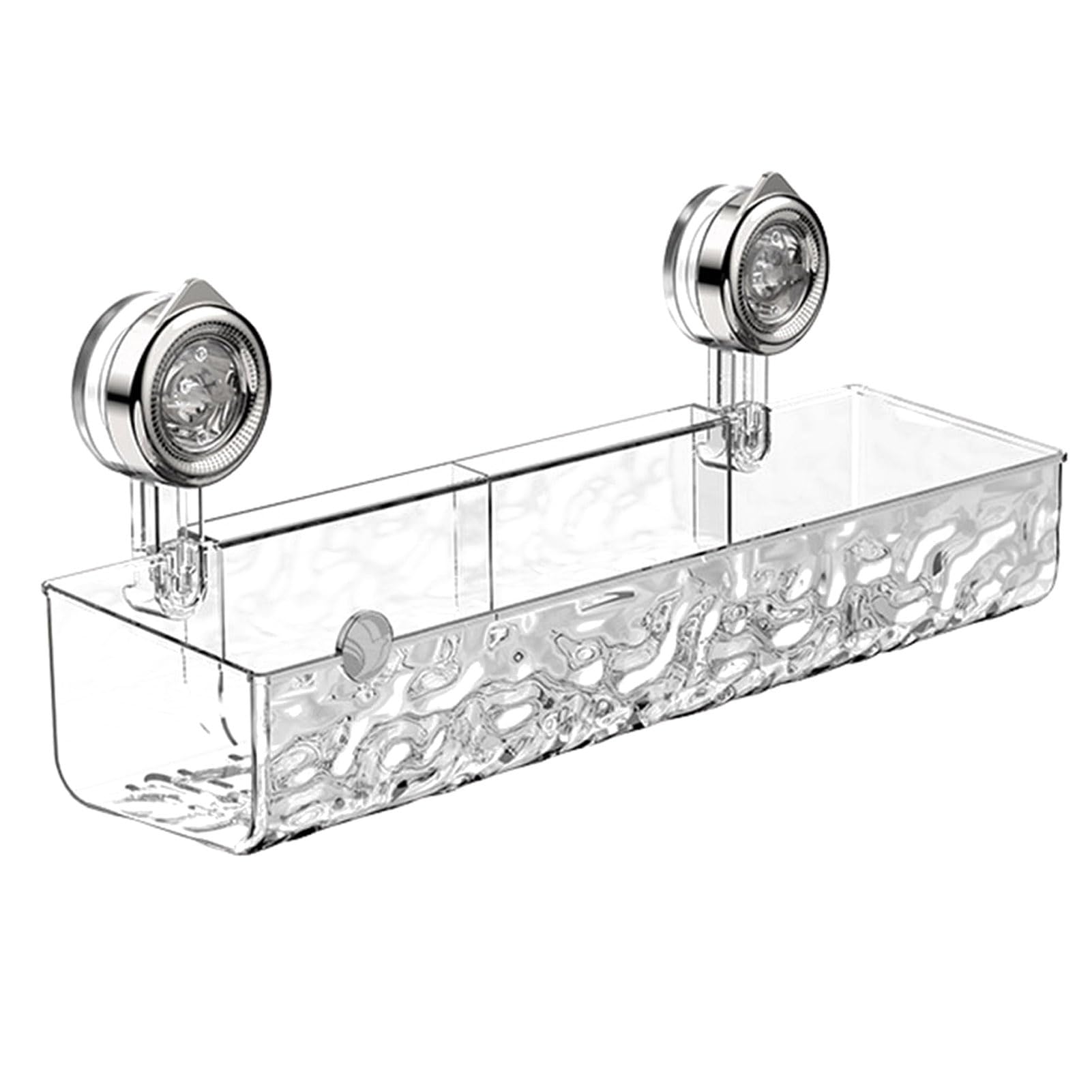 JENPECH Suction Cup Shower Caddy, Clear Wall Caddy Bathroom Shower Organizers and Storage, Corner Shower Caddy No Drilling for Kitchen Bathroom Hotel Wall Organizers Clear 1