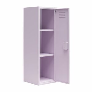 Little Seeds Casey Kids Tall Metal Storage Locker, Lavender