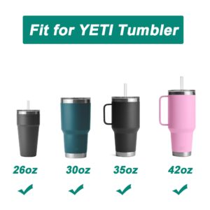 Generic Tumbler Lids for YETI 42 oz 35 oz 32 oz Tumbler,Tumbler Lids Compatible with 30 oz Travel Mug for 42 oz Tumbler with Handle BPA Free, Large, White