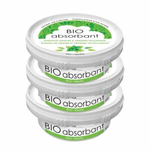 attitude bio absorbant air purifier with activated carbon, plant- and mineral-based, vegan, mint, 8 ounces (pack of 3)