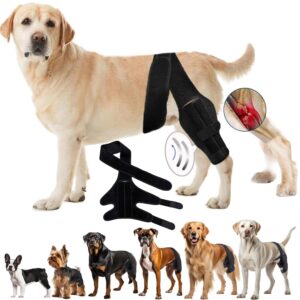 dreamynini dog knee brace for torn acl hind leg, dog hip support brace for cruciate ligament injury, hip dysplasia, better recovery with adjustable dog leg braces for back leg or front leg - medium