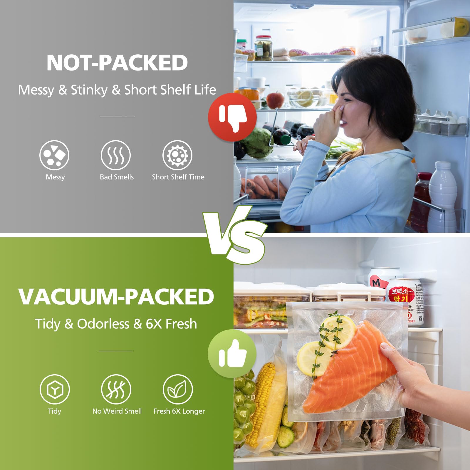 Imfriy Food Saver Vacuum Sealer Machine, Vacuum Sealer for Food Storage with Cutter Can Vacuum Dry, Wet, Crunchy and Soft Foods Vacuums Bags, Jars and Lids if you have Vacuum hose.