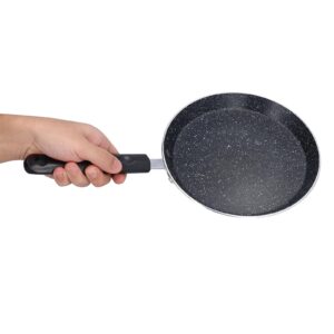 Gavigain 6 Inch Frying Pan, Flat Bottom Pancake Pan, Medical Stone Non Stick Frying Pan, Suitable For Kitchen Induction Cooker (Black)