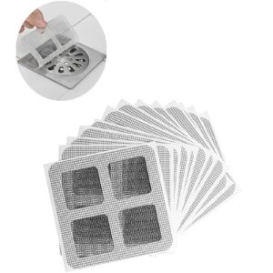 myysoquz disposable hair drain stickers,disposable shower drain hair catcher mesh stickers, 2024 new drain cover hair catcher for bathroom laundry bathtub kitchen (50pcs)