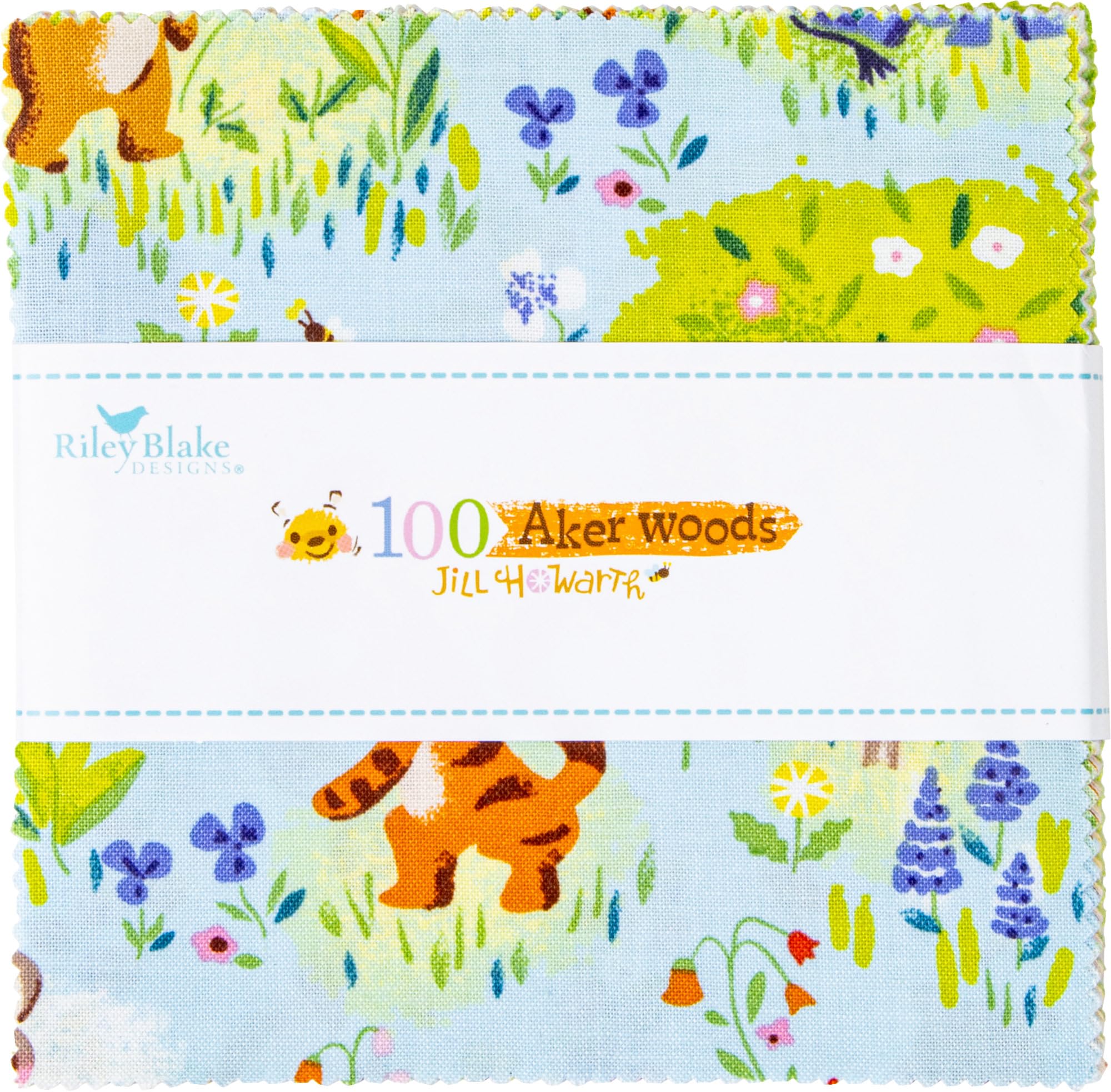 Jill Howarth 100 Aker Woods 5" Stacker 42 5-inch Squares Charm Pack Riley Blake Designs 5-15170-42