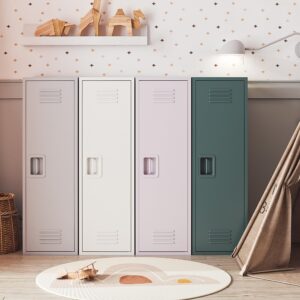 Little Seeds Casey Kids Tall Metal Storage Locker, Lavender