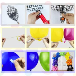 168PCS Rainbow Balloon Arch Garland Kit Disco Balloons for Glow in the Dark Party Let's Glow Birthday Wedding Back to 80s 90s Disco Party Decorations Supplies