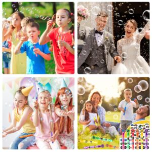 24PCS Building Block DIY Bubble Wands Party Favors 96PCS Stickers for Kids Goodie Bag Fillers Pinata Stuffers Mini Bubble Bulk Birthday Party Supplies Toys Gifts Class Prizes Toddlers Boys