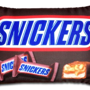 iscream Snickers Package Photoreal Print 12" x 7" Microbead Mini Accent Pillow