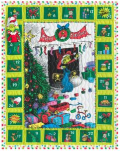 dr. seuss how the grinch stole christmas grinchmas advent calendar quilt kit kaufman kitp-2219-6