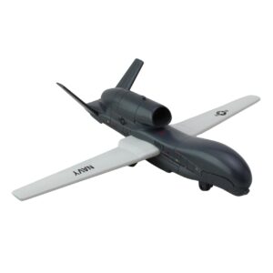 Daron Northrop Grumman RQ-4 Global Hawk Military Drone United States Navy Gray and White Diecast Model Airplane