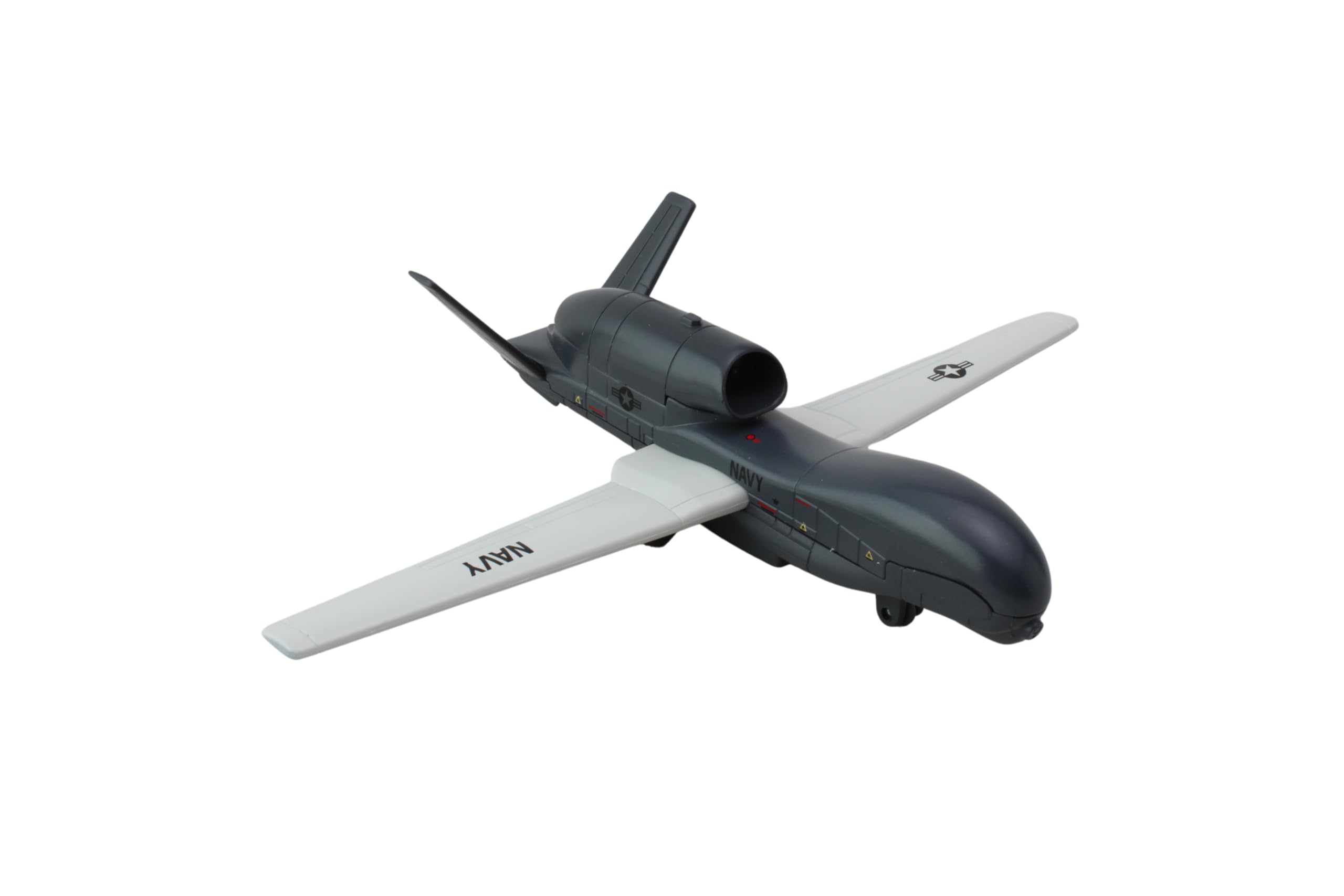 Daron Northrop Grumman RQ-4 Global Hawk Military Drone United States Navy Gray and White Diecast Model Airplane