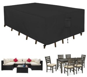 outdoor waterproof furniture cover, rectangle patio sectional sofa set cover dinning table and chairs covers, couch loveseat protector cover 79" l