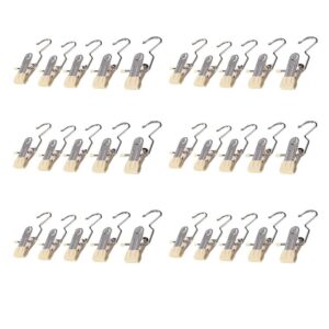 quokjhgp 30pcs anti-rust clip hooks: space-saving laundry storage solution hanging hook clips towel clips laundry hooks hanging clips with clips for home and travel